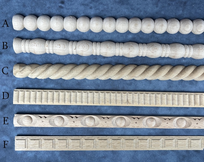 Solid Wood Molding Trims for Cabinets, Walls & Ceilings, Bobbin Beads ...