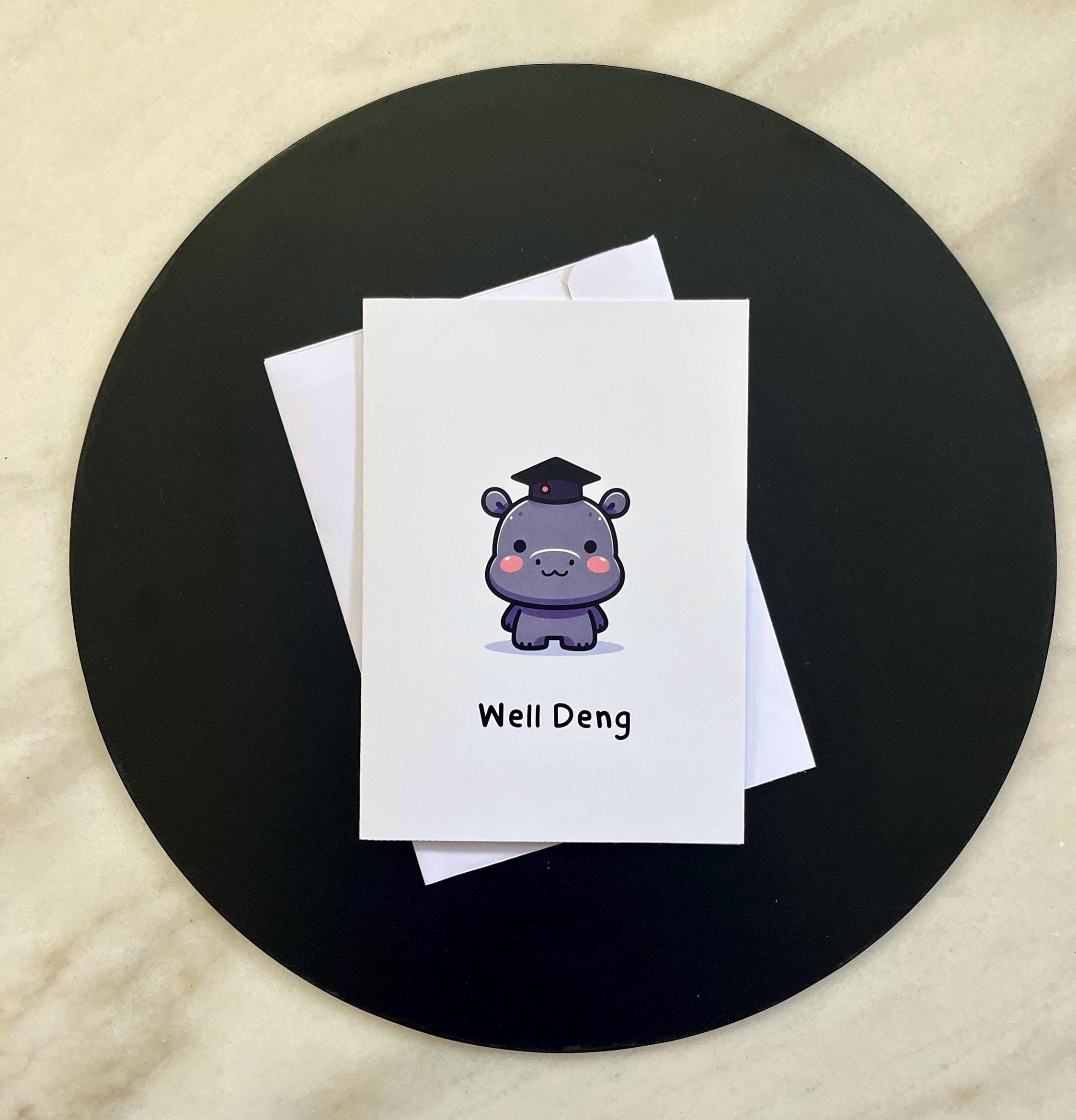 Printable Moo Deng Graduation Card, Moo Deng Card, Digital Download ...