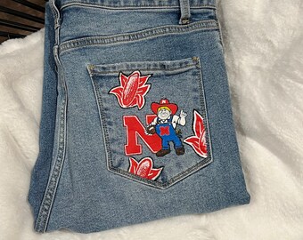 Custom Hand Painted Denim Jeans - Etsy