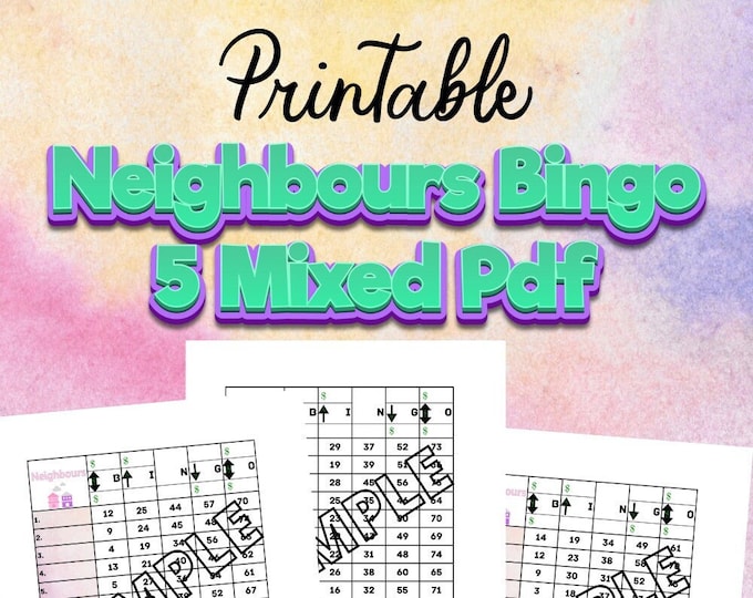 Blocks Bingo Board 5 Mixed Sheets Printable PDF Files - Etsy Canada