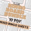 Blocks Bingo Board, 5 Mixed Sheets, Printable PDF Files Download, 8 ...