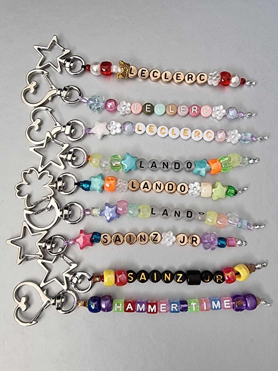 Formula 1 Driver Keychain Bag Charm | Formula One F1 Keyring | Charles ...