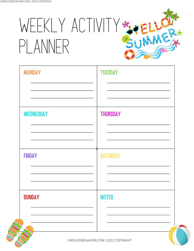Printable Editable Summer 2022 Bundle! 95 Summer Activity FREE I Daily ...