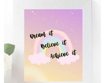 Kids Believe Print - Etsy