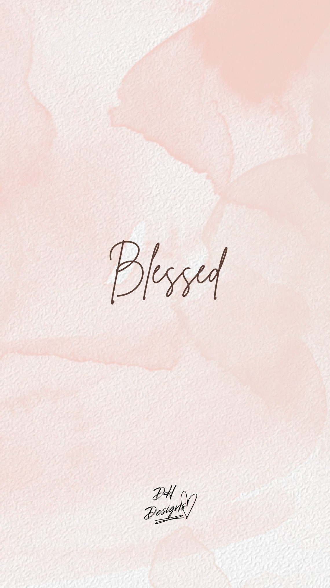 Phone Wallpaper Digital Download | Blessed | Pink Phone Wallpaper ...