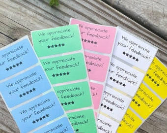 Leave Feedback Sticker - Etsy