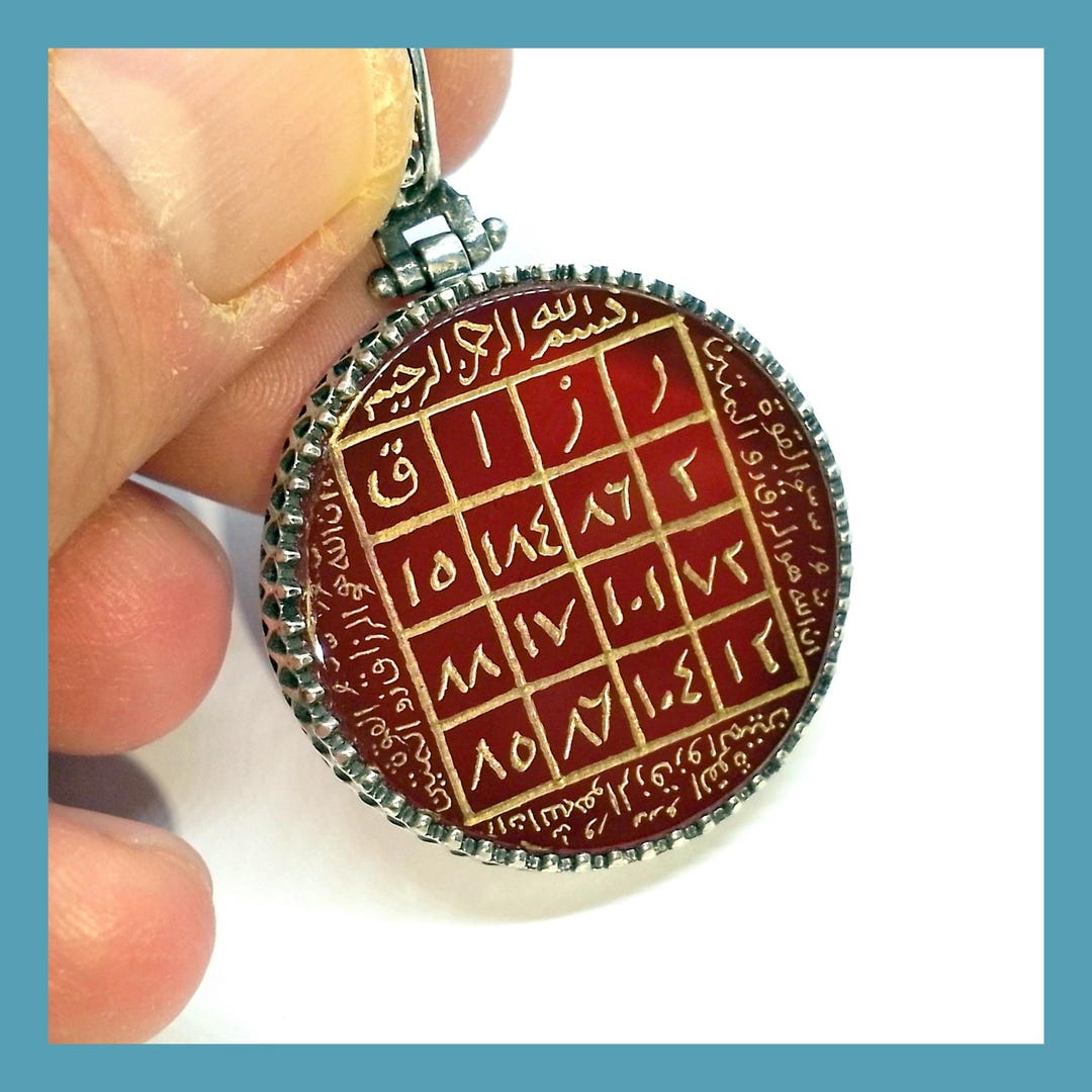 Hand Engraving Agate Ar Razzaq Talisman Pendant - Etsy