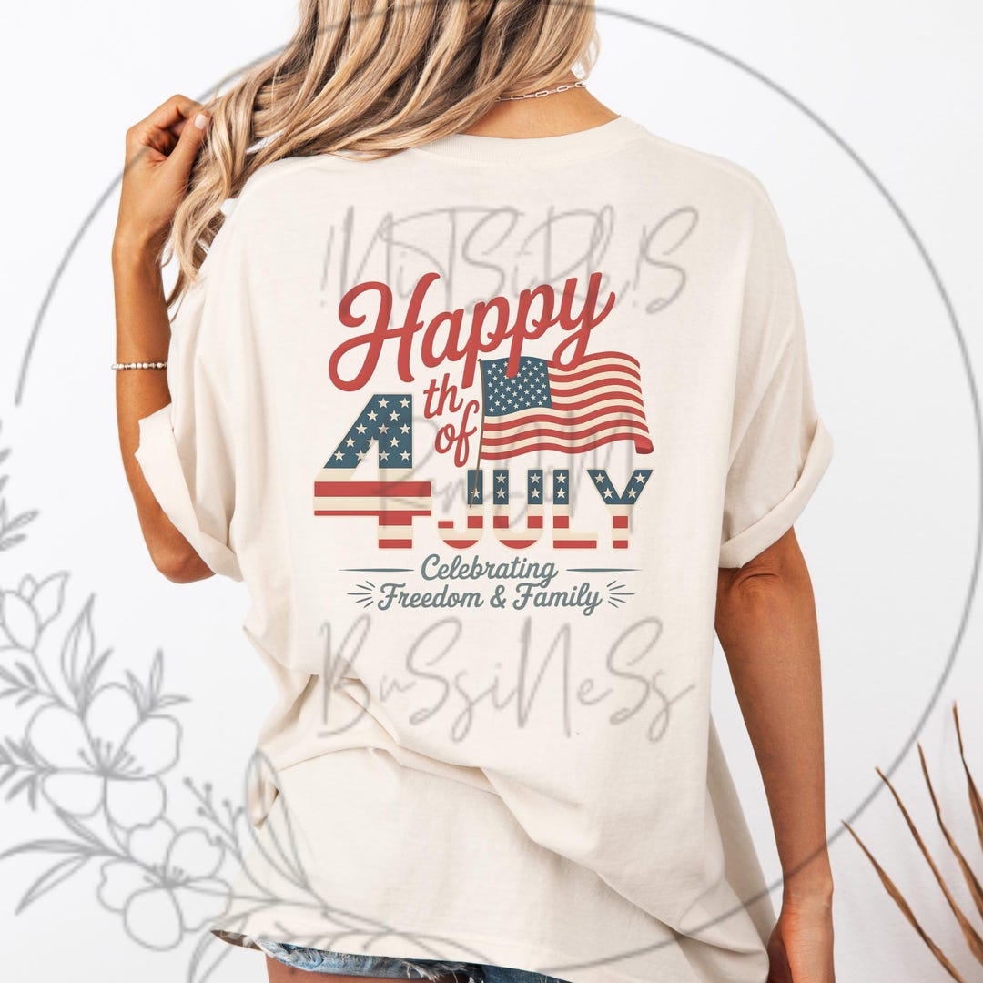Happy 4th of July Design, July 4th PNG Digital Download Only ...