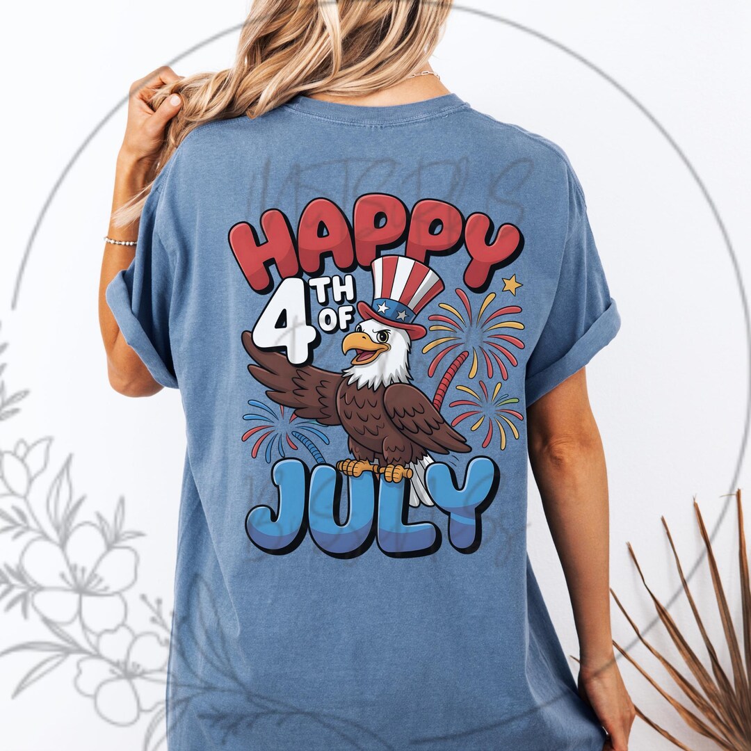 Happy 4th of July Design, July 4th PNG Digital Download Only ...