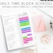 Time Blocking Planner Printable-block Schedule Planner-adhd Planner ...