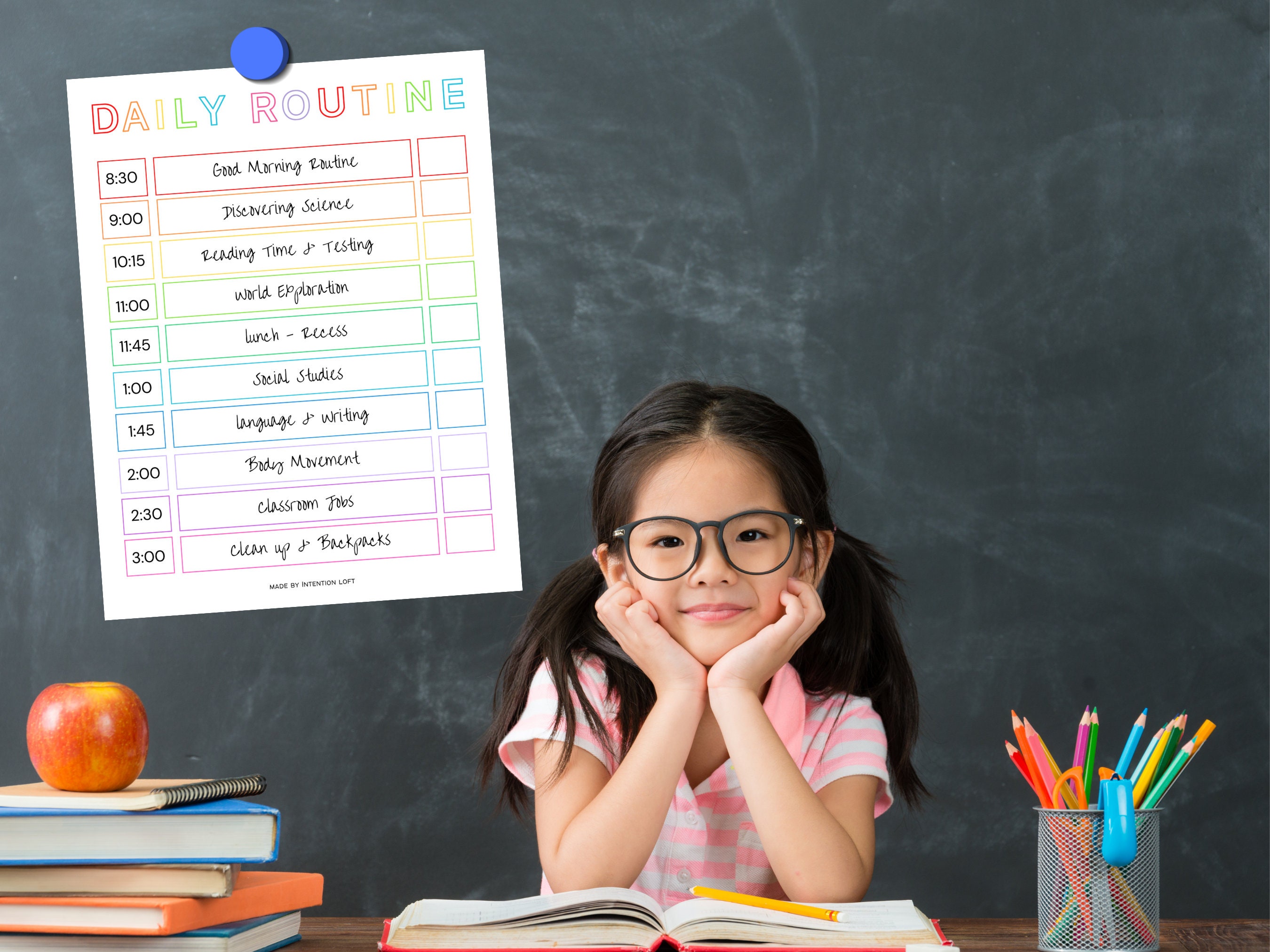 Daily Routine Printable-routine Chart for Kids-homeschool Planner ...