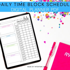 Time Blocking Planner Printable-block Schedule Planner-adhd Planner ...