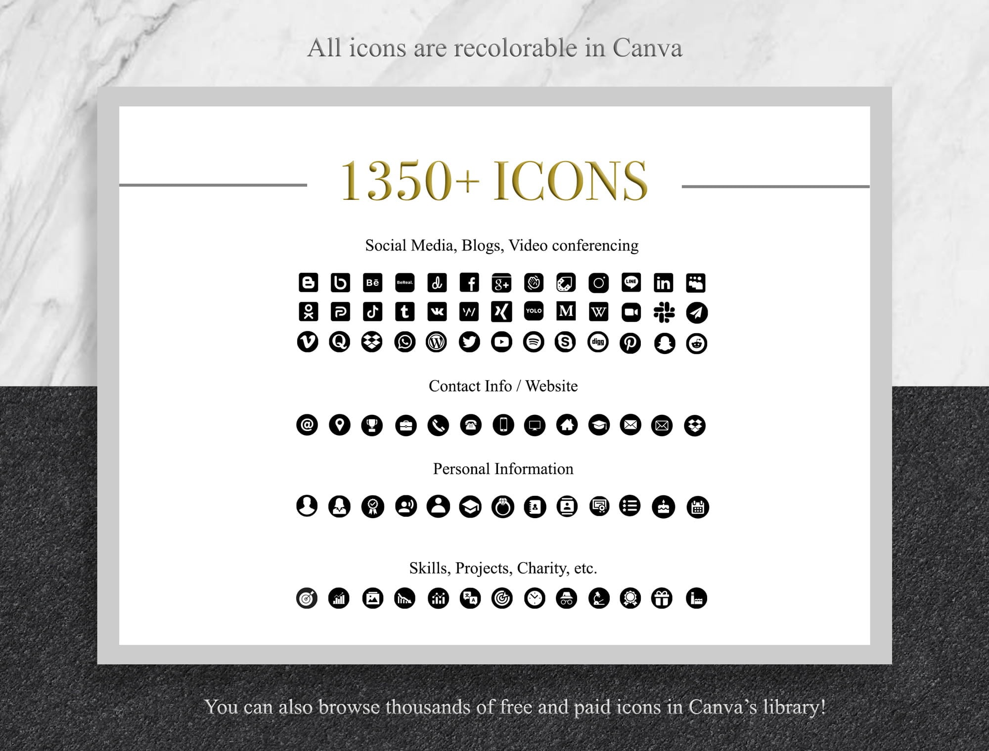 Executive Canva Resume Template, Modern CV, Ats-friendly (US Letter+a4 ...