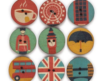 England Buttons - Etsy