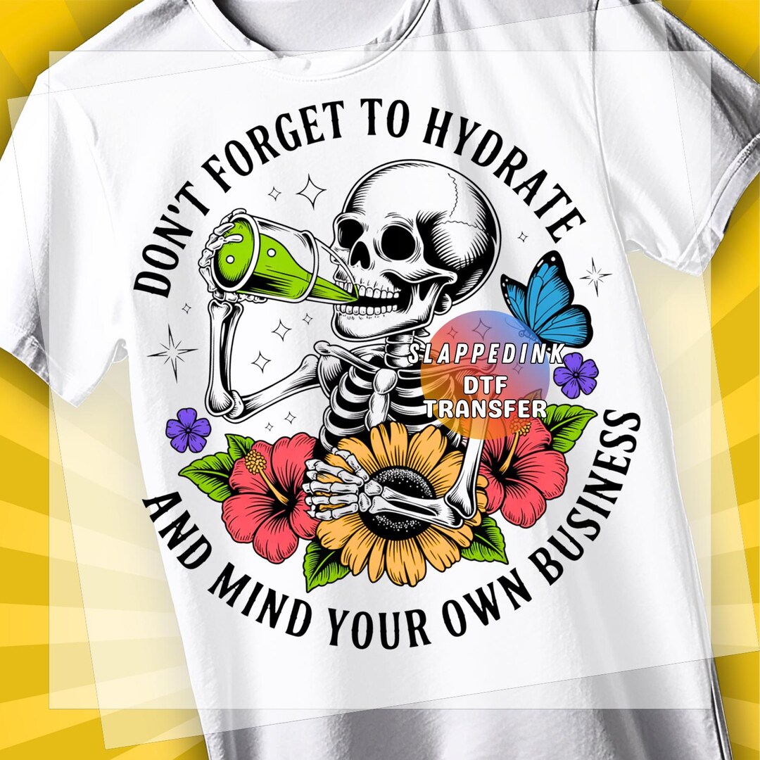 Funny Meme Skeleton Heat Transfers Ready to Press DTF Iron on for ...