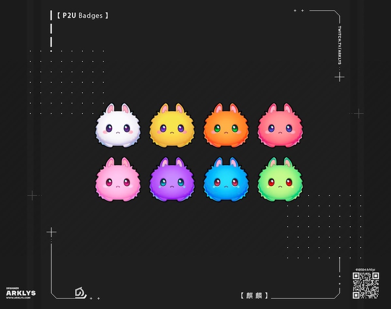 Badges X8 - Bunnies | for Twitch / Discord - Etsy