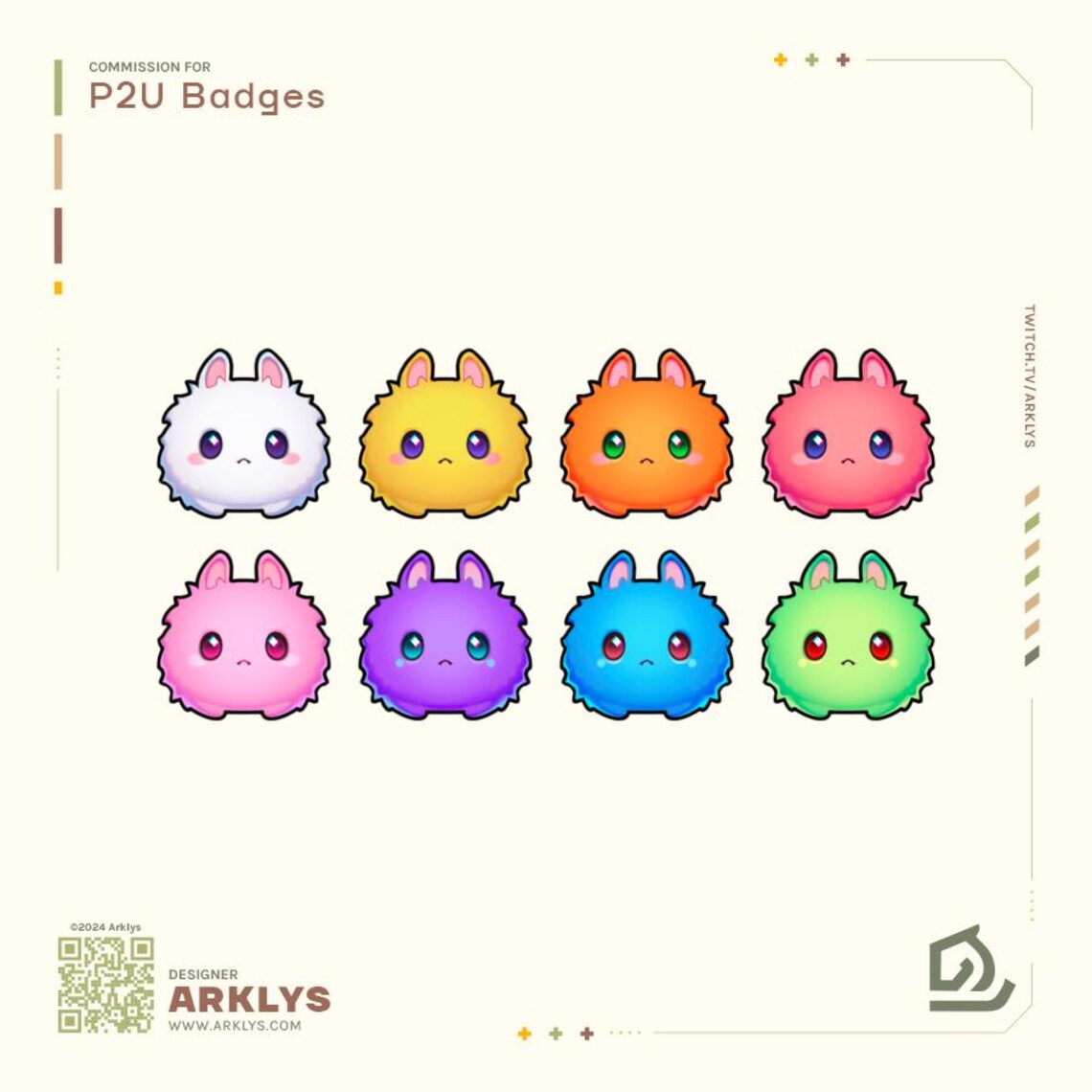 Badges X8 - Bunnies | for Twitch / Discord - Etsy