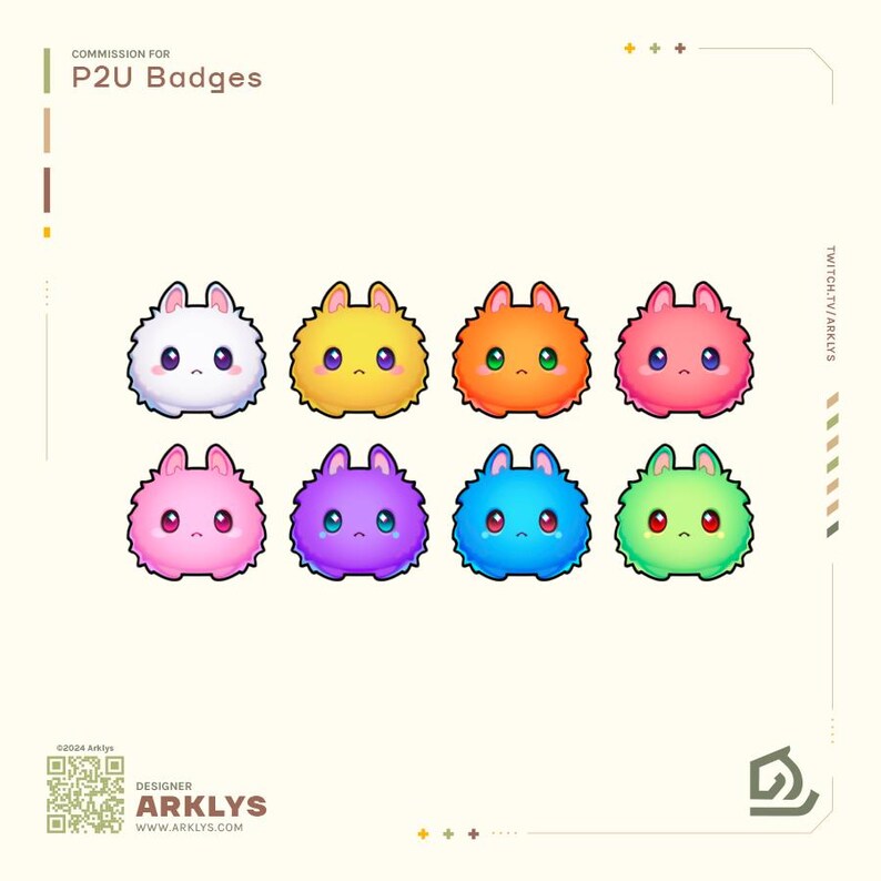Badges X8 - Bunnies | for Twitch / Discord - Etsy