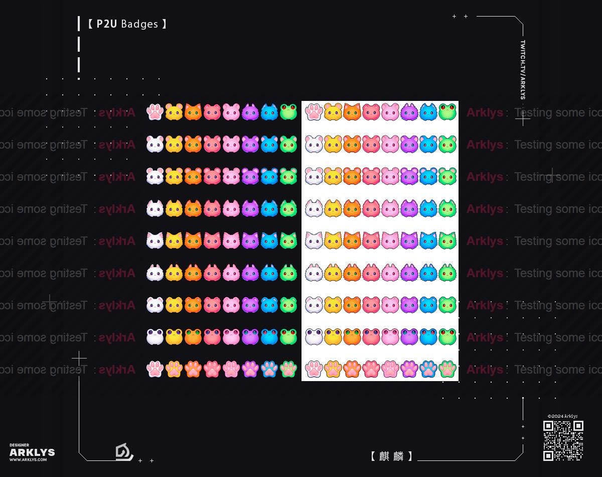 Badges X8 - Blue Plushies | for Twitch / Discord - Etsy