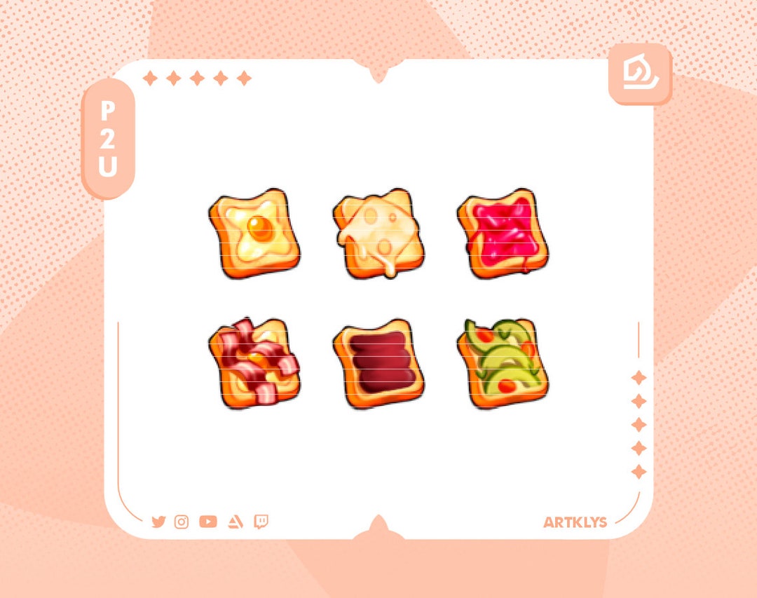 Badges X6 Brunch Toasts Edition for Twitch / Discord - Etsy