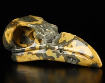 Crystal Raven Skull Necklace - Etsy