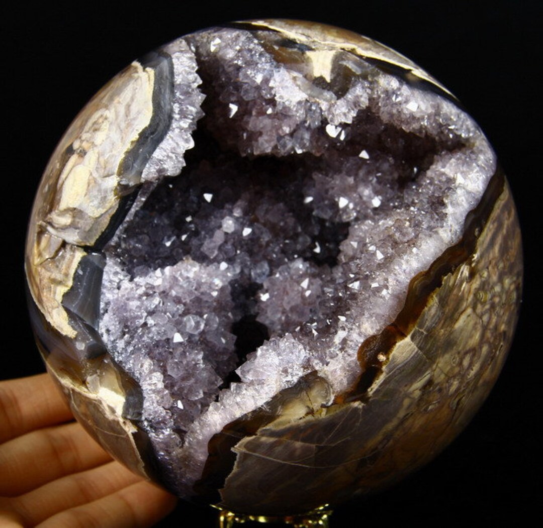 Stunning Amethyst Geode HUGE 5.1 Dinosaur Egg Agate - Etsy