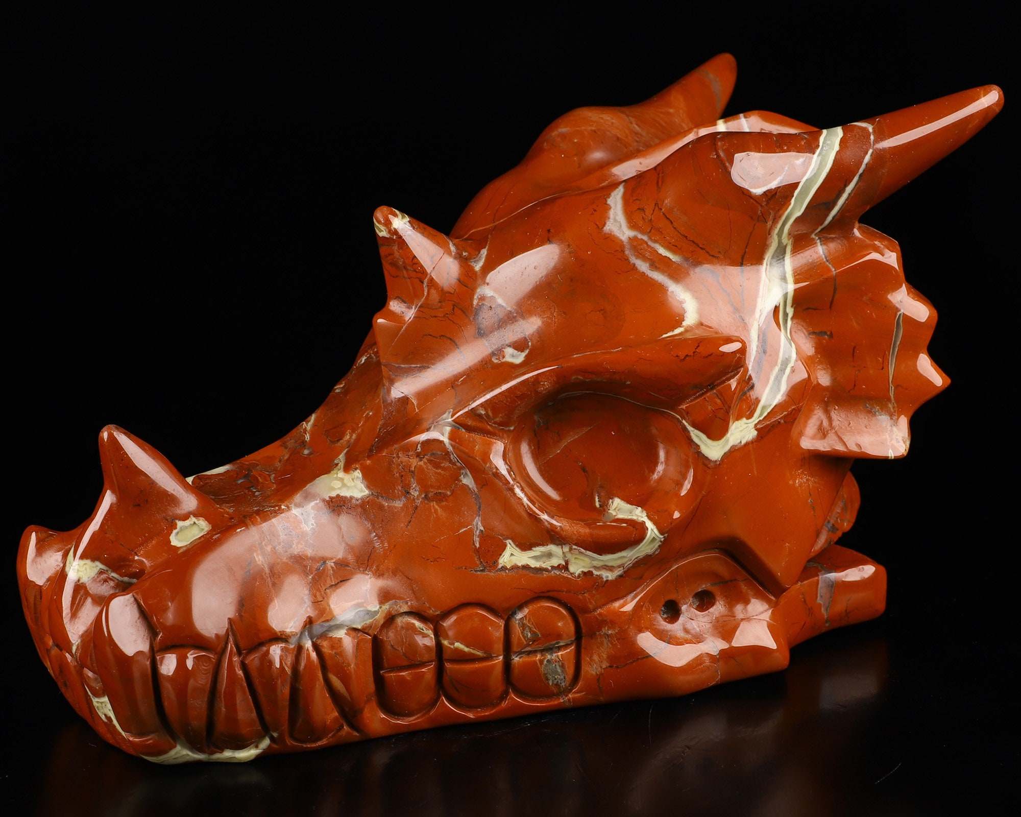 7.1 Red Jasper Crystal Dragon Skull Sculpture Crystal - Etsy