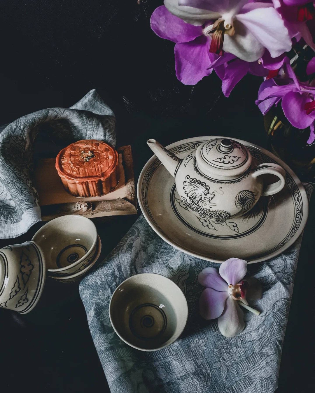 Artistry in Every Sip: Handmade Pottery Tea Set - Hand-painted Chinese ...