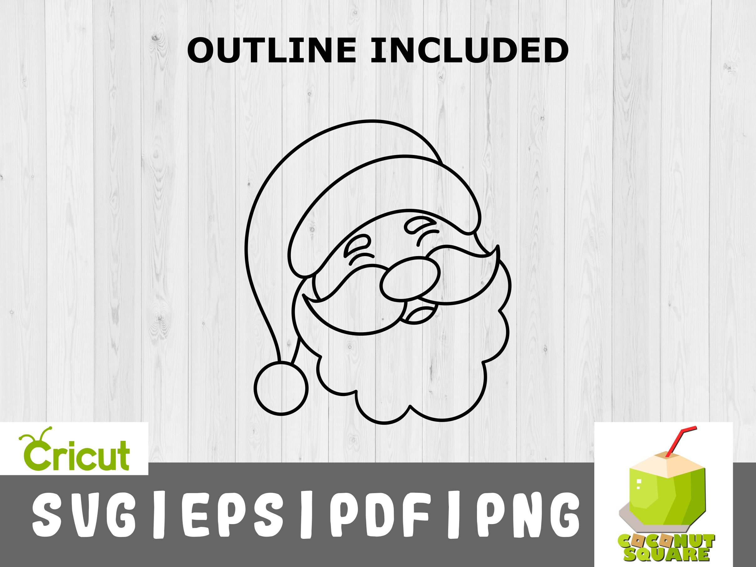 Santa Face SVG File for Cricut and Silhouette Instant - Etsy