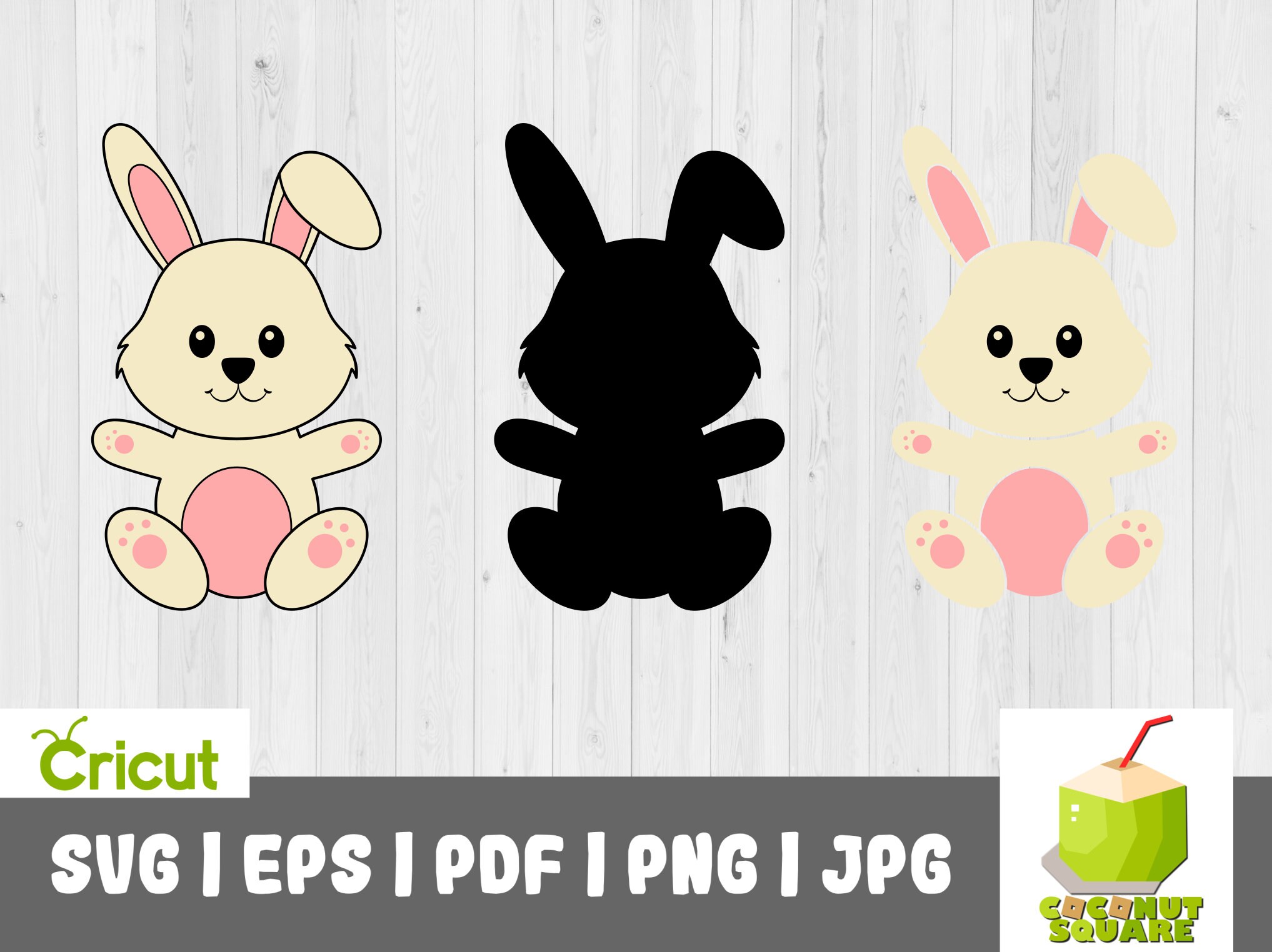 Cute Bunny SVG File for Cricut and Silhouette Instant - Etsy
