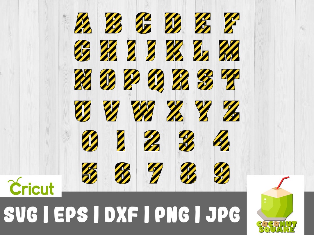 Construction Font SVG File for Cricut and Silhouette Instant - Etsy Denmark