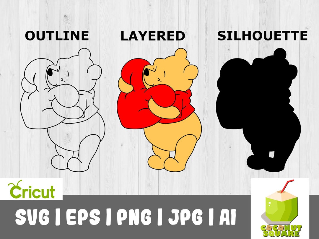 Winnie the Pooh SVG File for Cricut and Silhouette Instant - Etsy UK