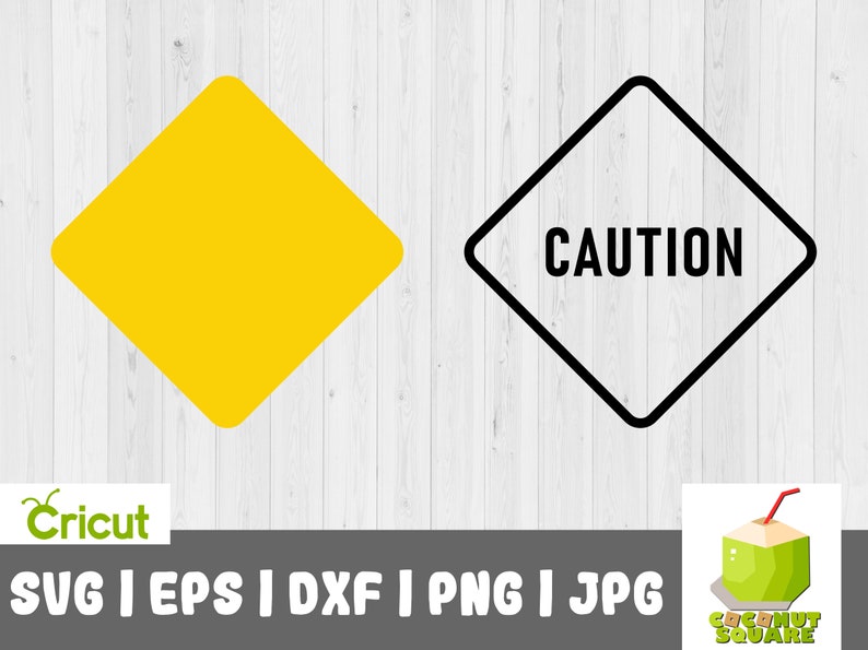 Caution Sign SVG File for Cricut and Silhouette Instant - Etsy Canada