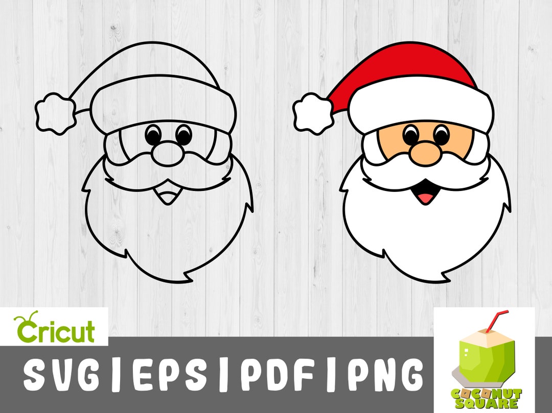 Santa Face SVG File for Cricut and Silhouette Instant - Etsy