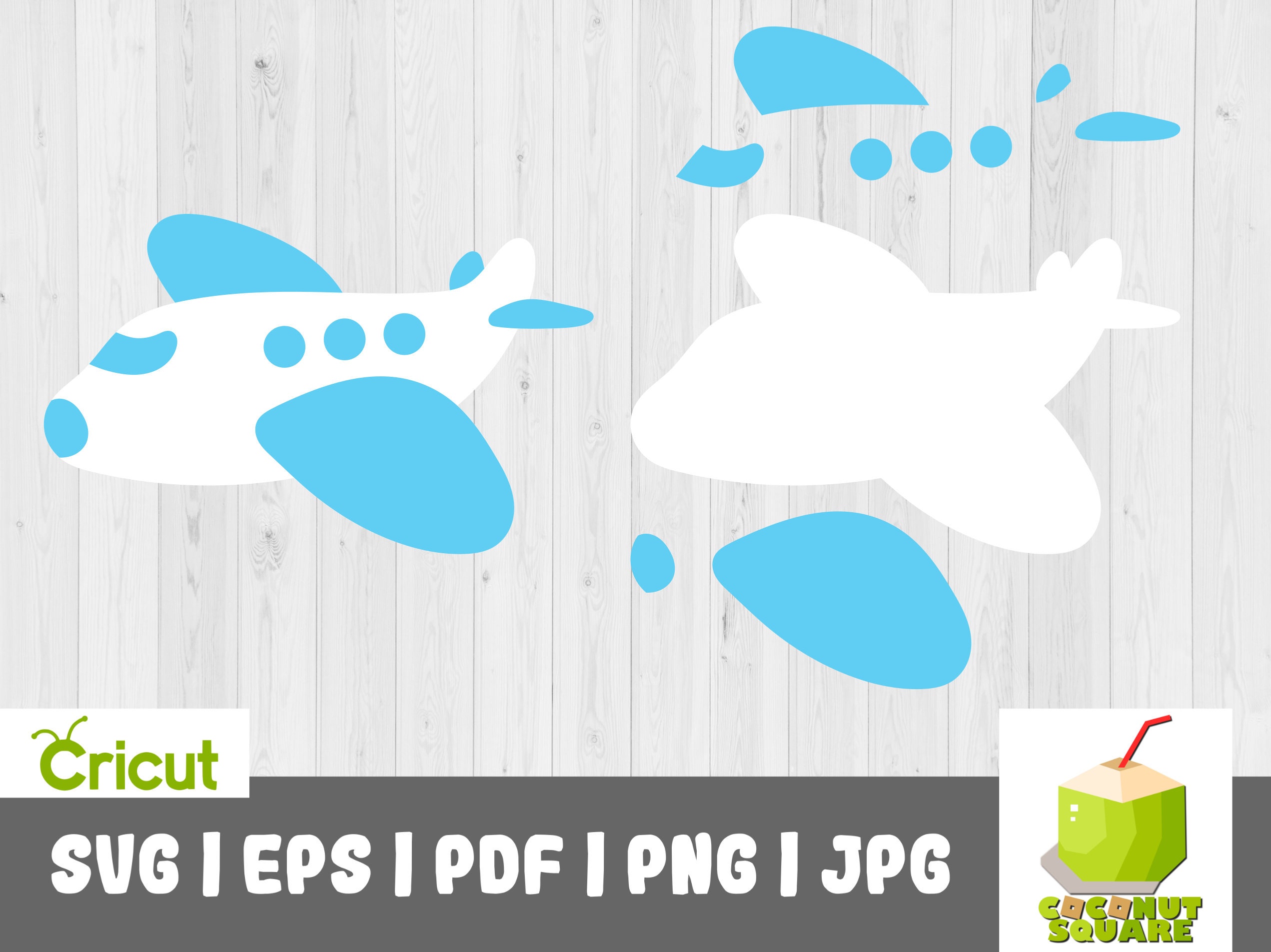 Airplane SVG File for Cricut and Silhouette, Instant Download Clipart ...