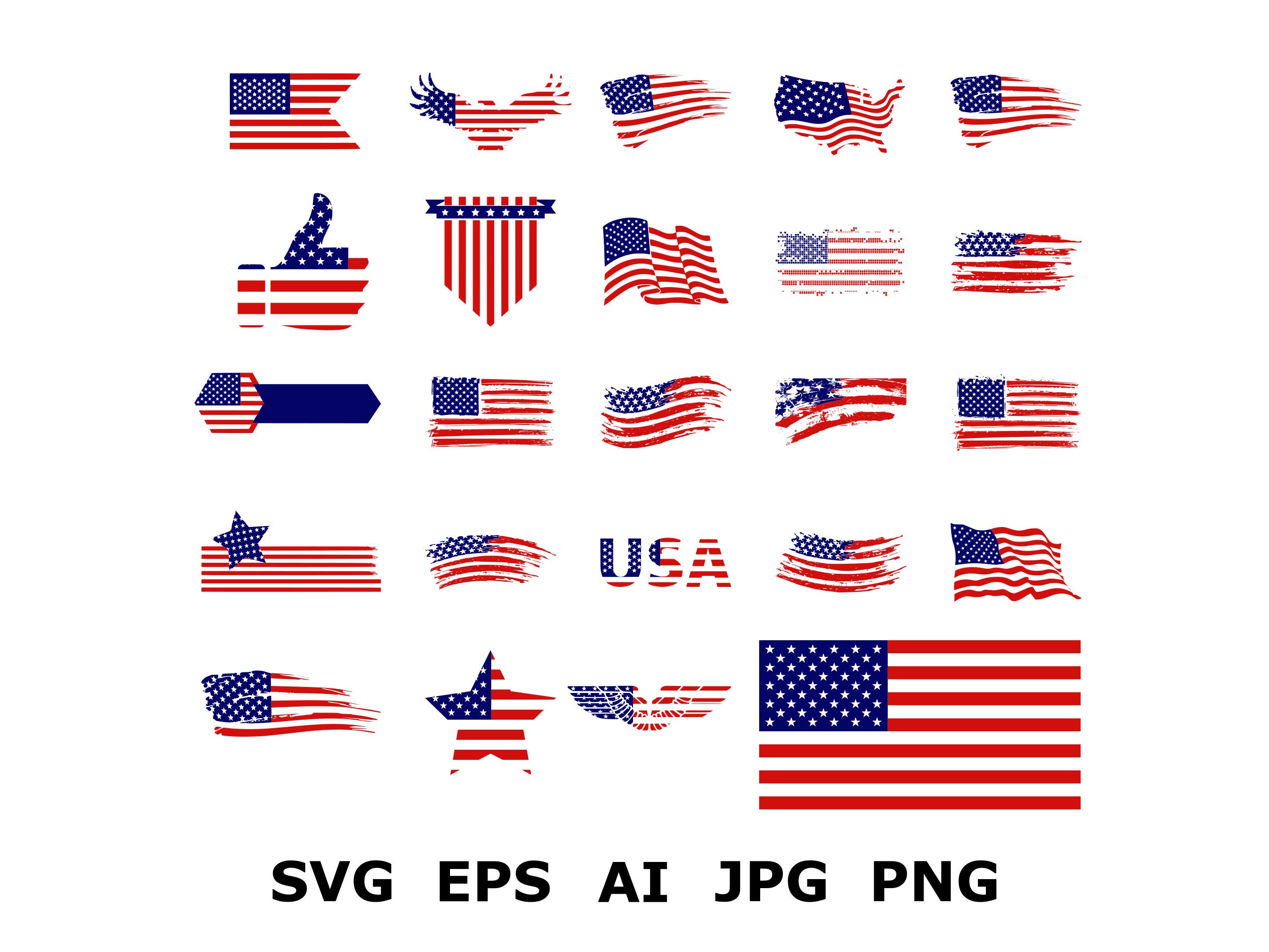 American Flag Svg, 4th of July Svg, Distressed Flag Svg, Fourth of July ...