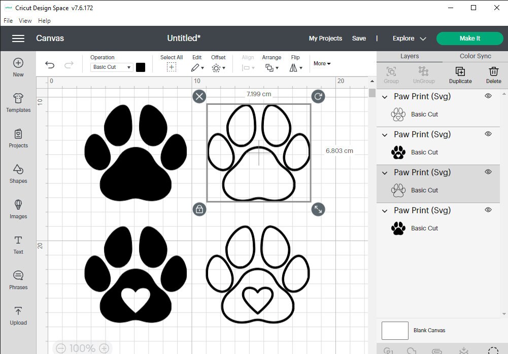 Paw Print SVG file for Cricut and Silhouette Dog Paw SVG Dog - Etsy ...