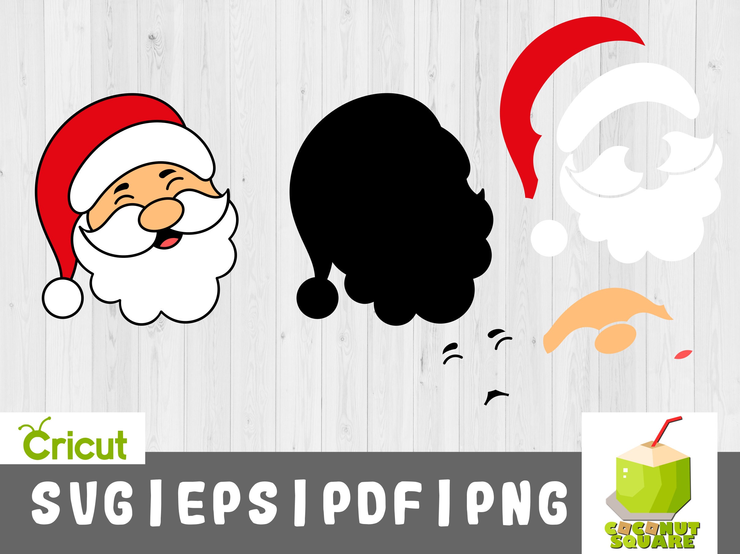 Santa Face SVG File for Cricut and Silhouette Instant - Etsy