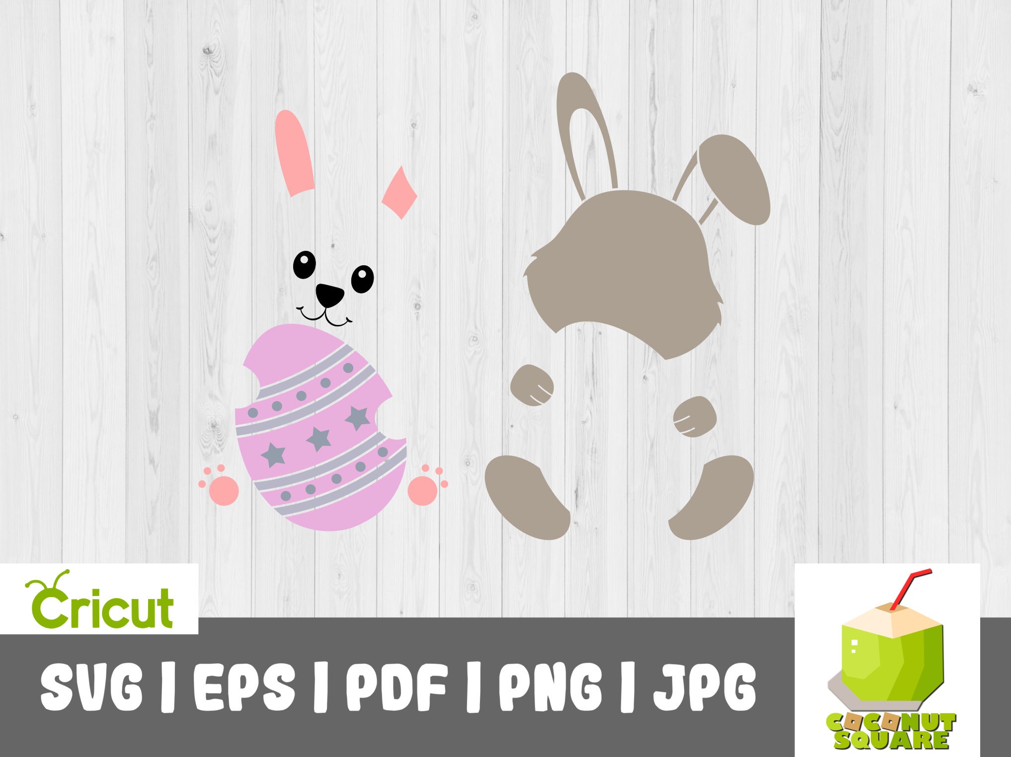 Easter Bunny SVG File for Cricut and Silhouette, Instant Download ...