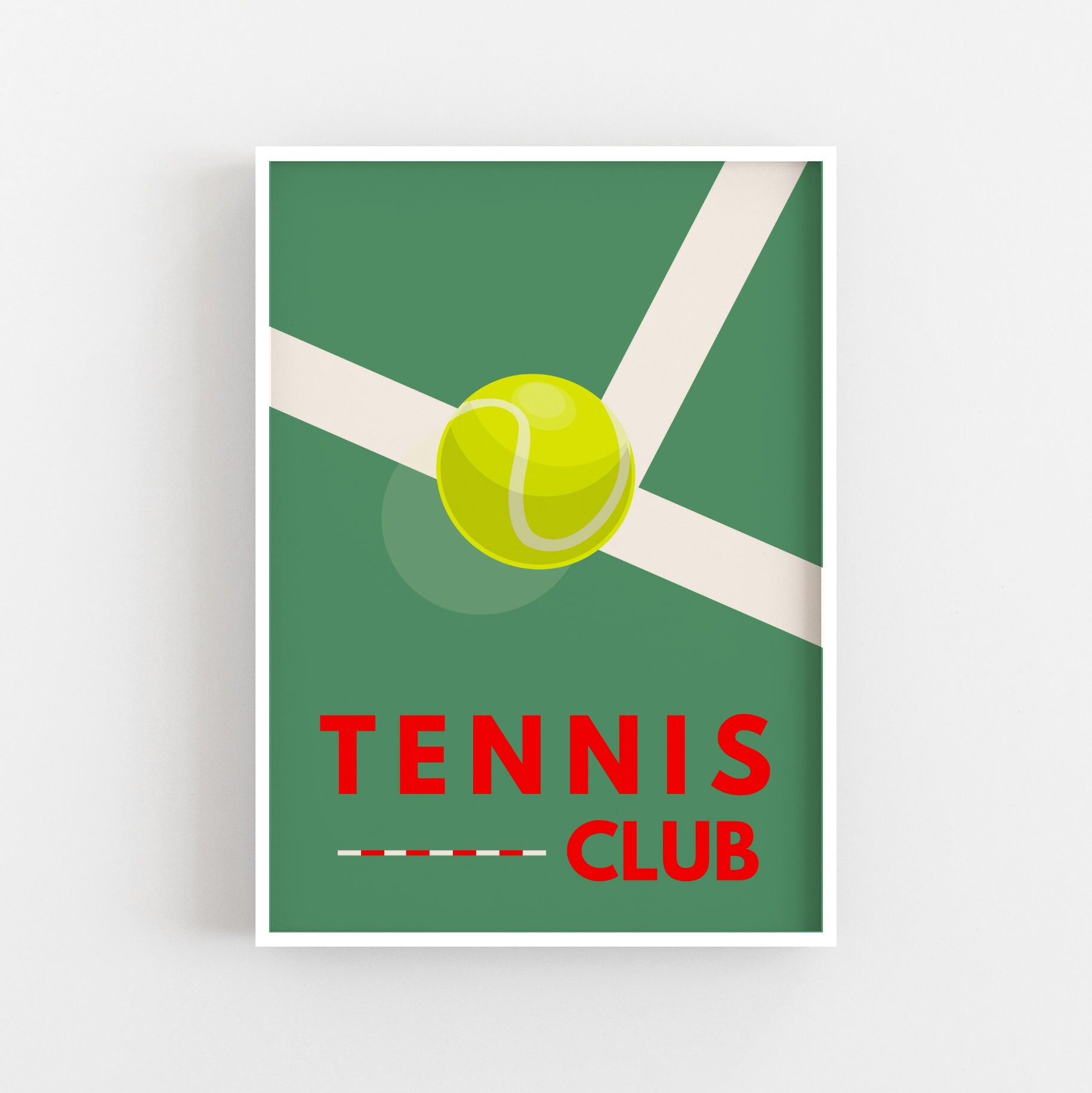 Tennis Court Poster, Retro Sport Poster, Vintage Tennis Poster, Digital ...