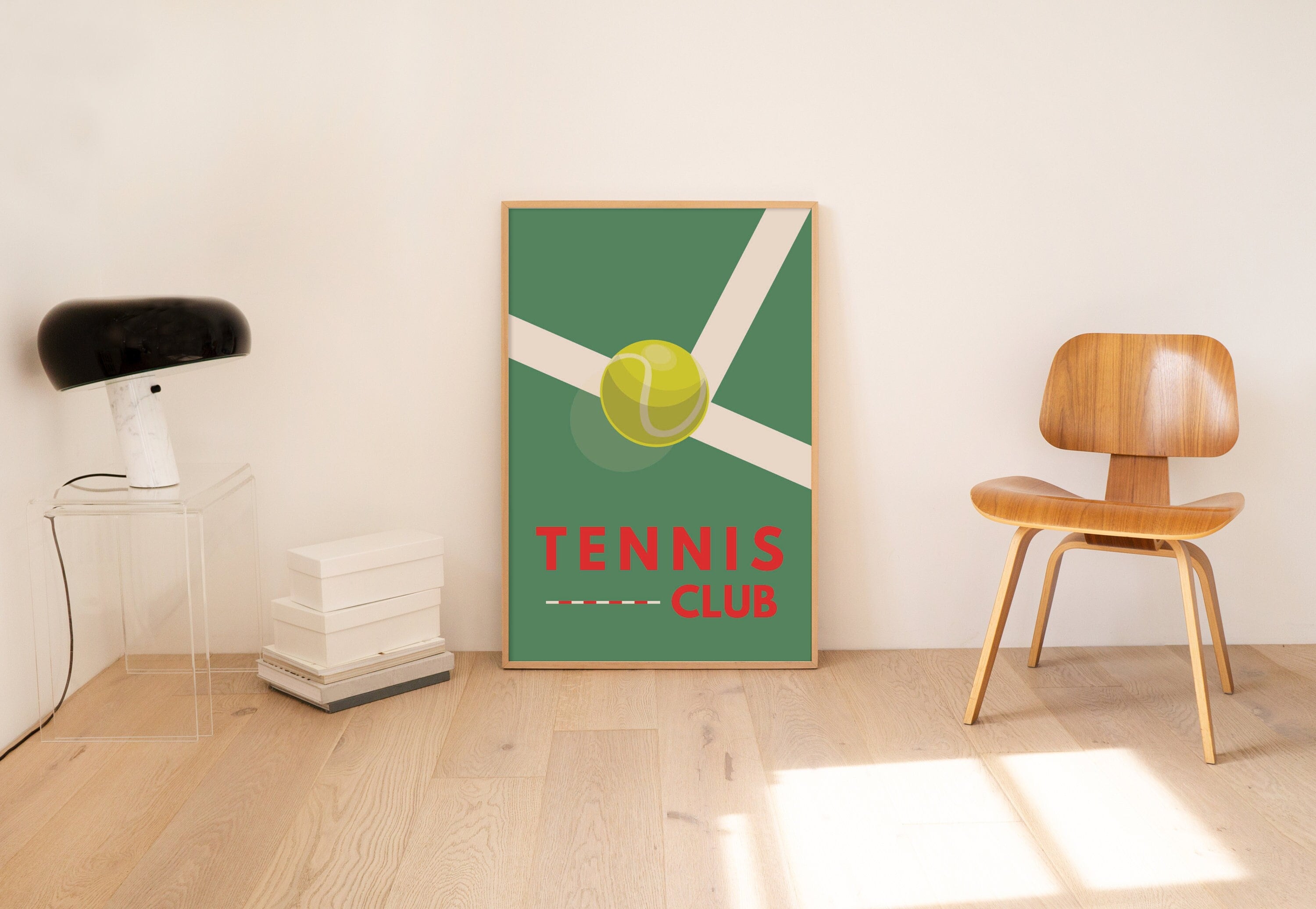 Tennis Court Poster, Retro Sport Poster, Vintage Tennis Poster, Digital ...