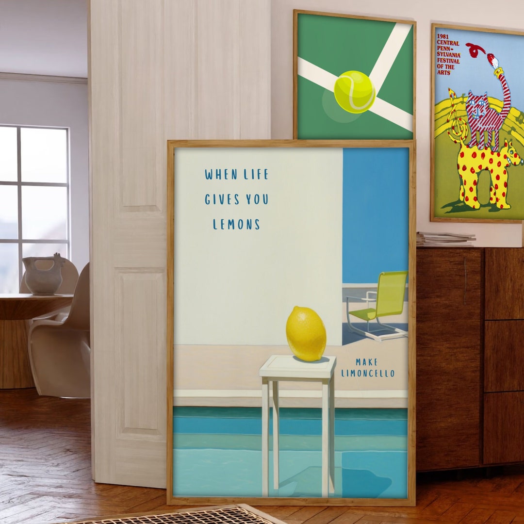When Life Gives You Lemons Wall Art, Lemon Print, Trendy Bar Cart Print ...