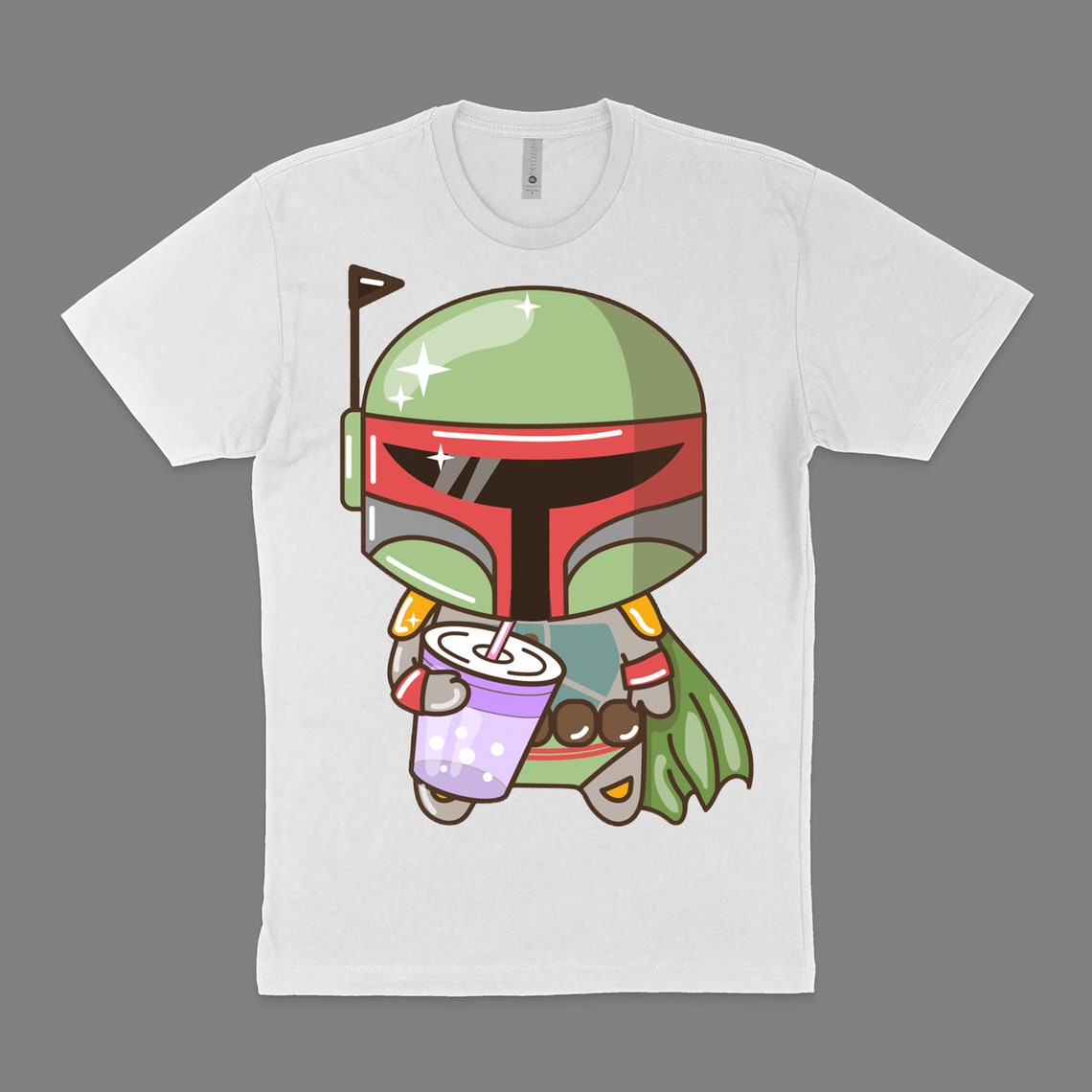 Boba Fett Drinking a Boba Tea PNG Downloadable File - Etsy