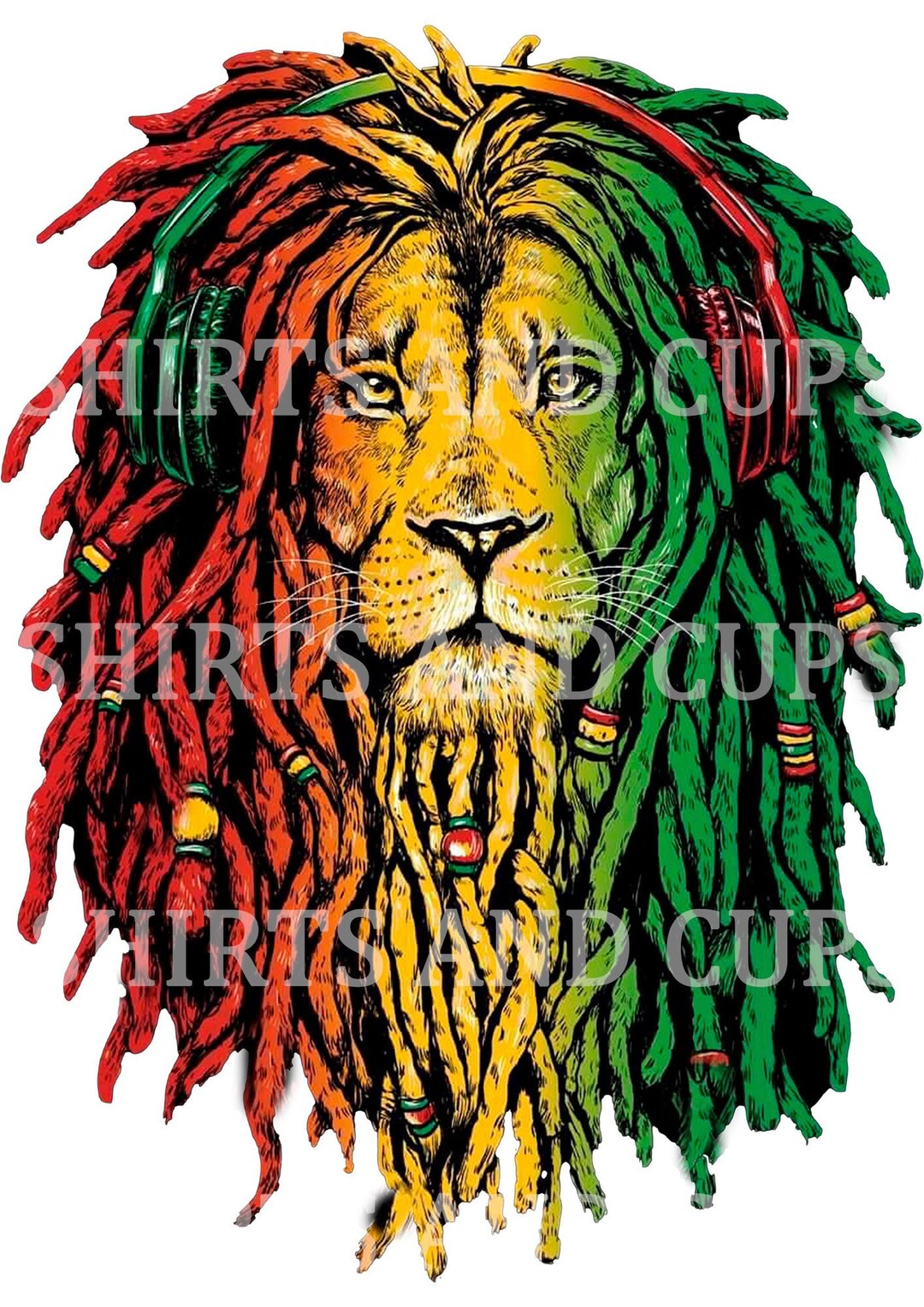 Reggae Lion Downloadable PNG File - Etsy