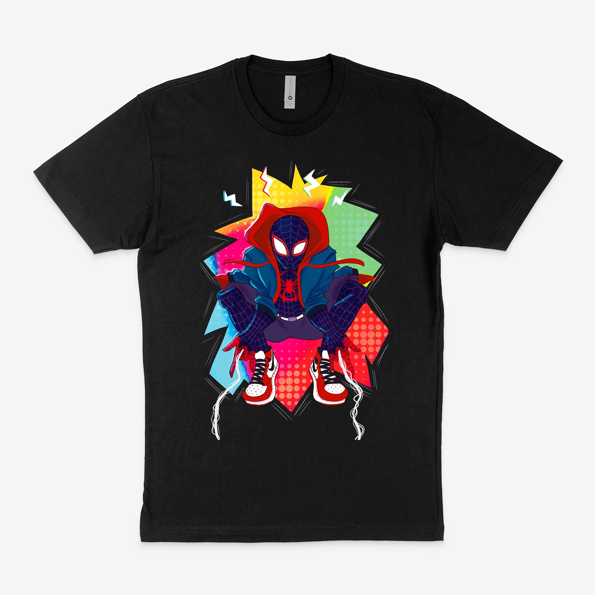 Miles Morales Spiderman Colorful Background Downloadable PNG File - Etsy