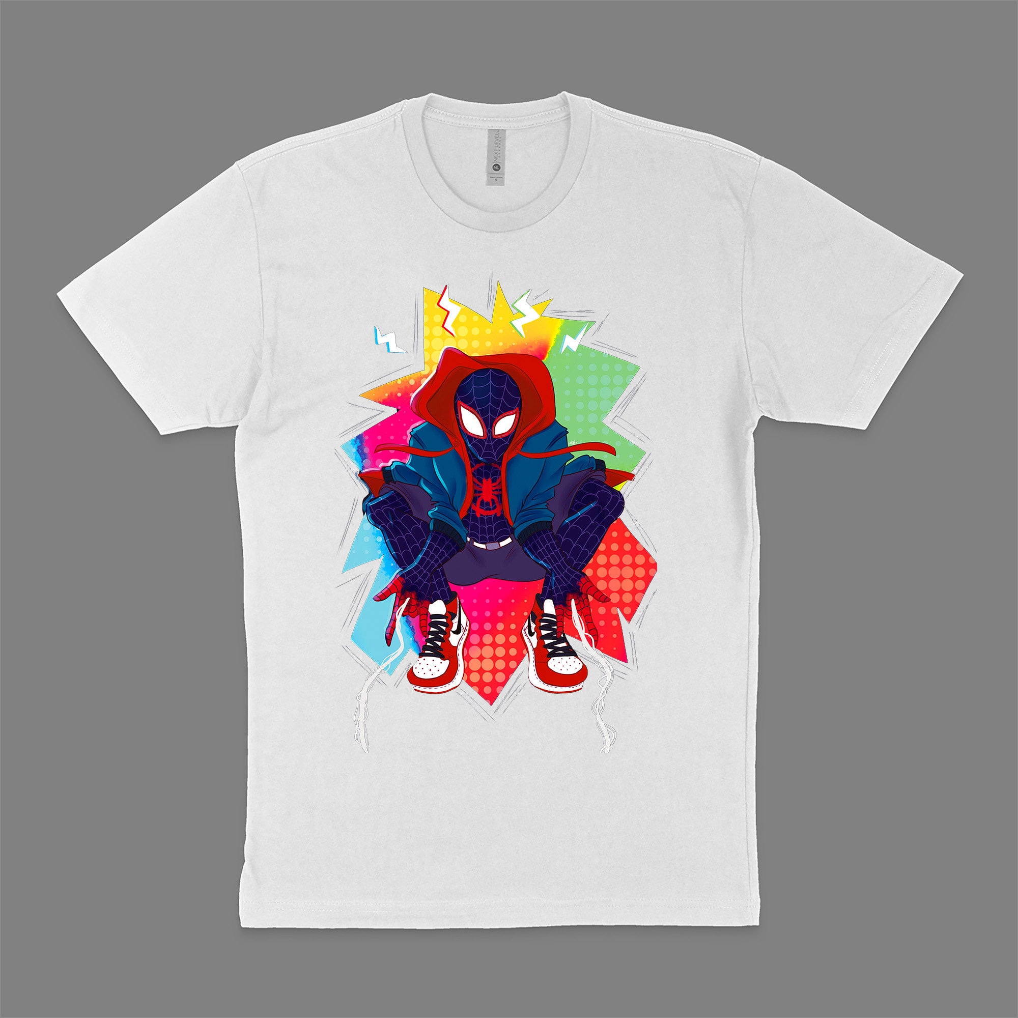 Miles Morales Spiderman Colorful Background Downloadable PNG File - Etsy