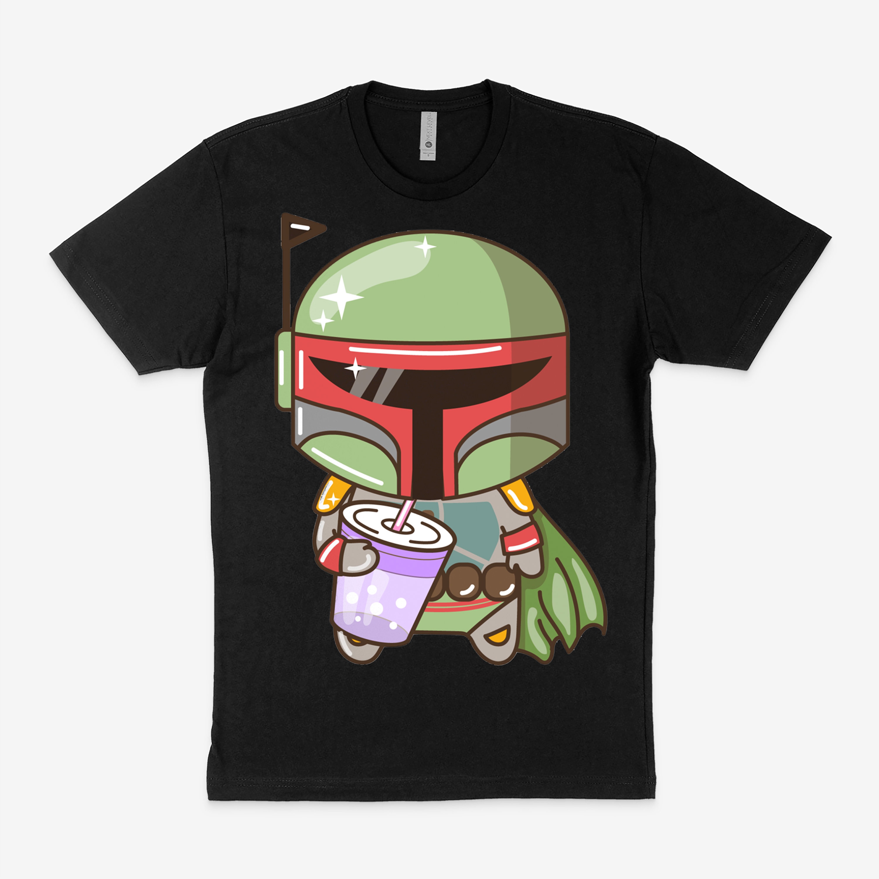 Boba Fett Drinking a Boba Tea PNG Downloadable File - Etsy