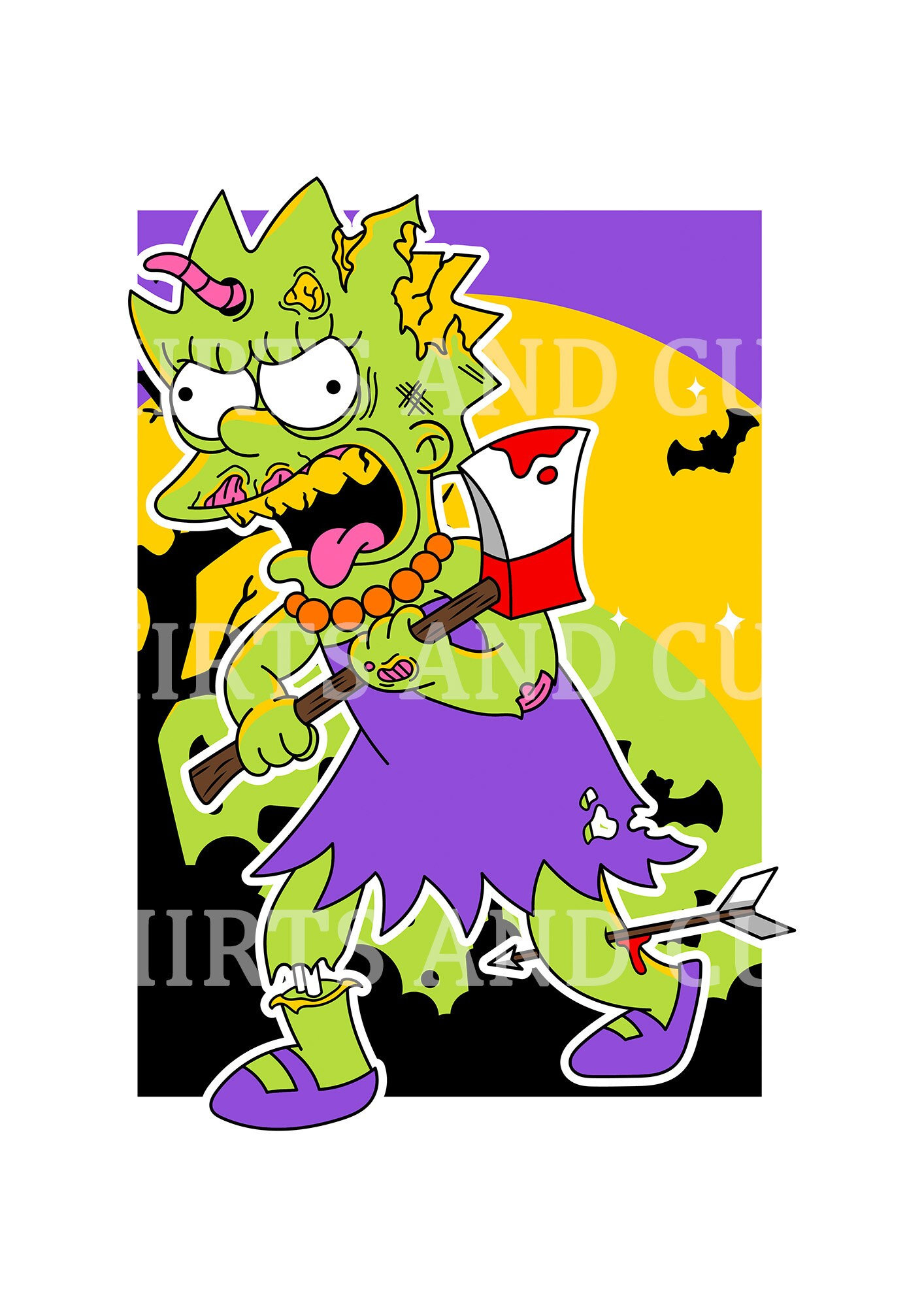 Halloween the Simpsons Lisa Downloadable Digital PNG File - Etsy