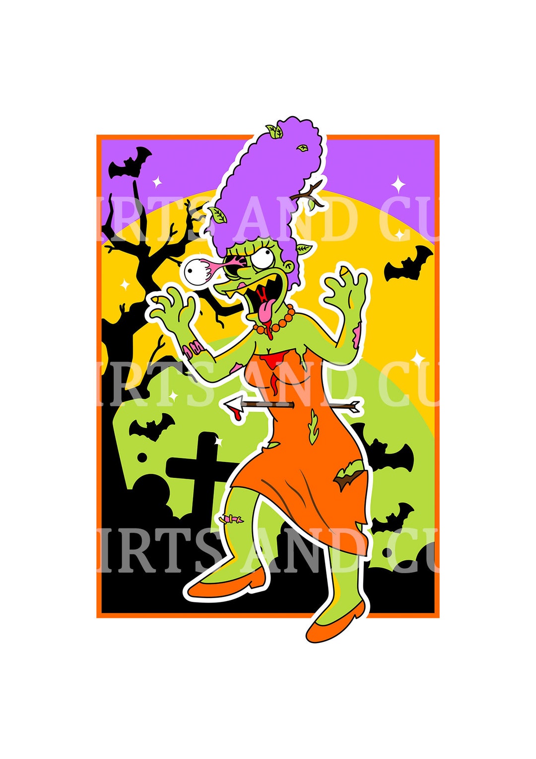 Halloween the Simpsons Marge Downloadable Digital PNG File - Etsy