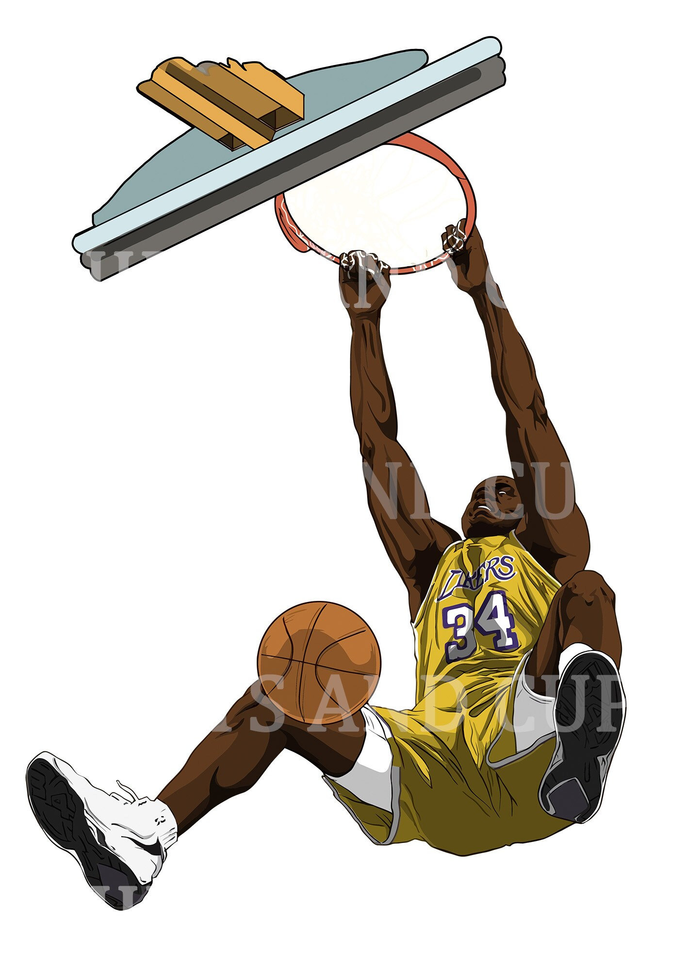Shaq Dunking Downloadable Digital PNG File - Etsy